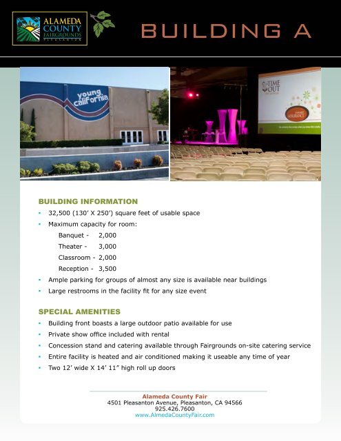 BUILDING A - the Alameda County Fairgrounds