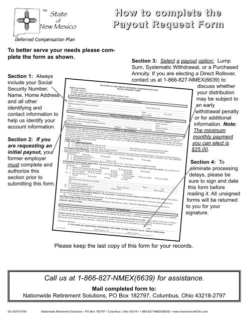 How To Complete The Payout Request Form - Nationwide ...