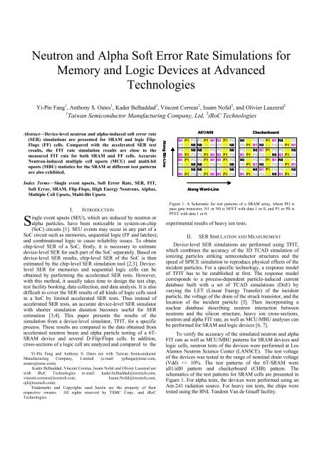 Neutron and Alpha Soft Error Rate Simulations for Memory and ...