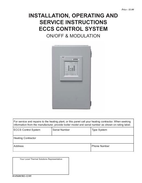 I&O Manual - ECCS Control System - Categories On Thermal ...