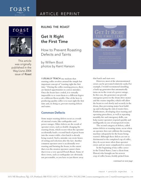 Get It Right the First Time