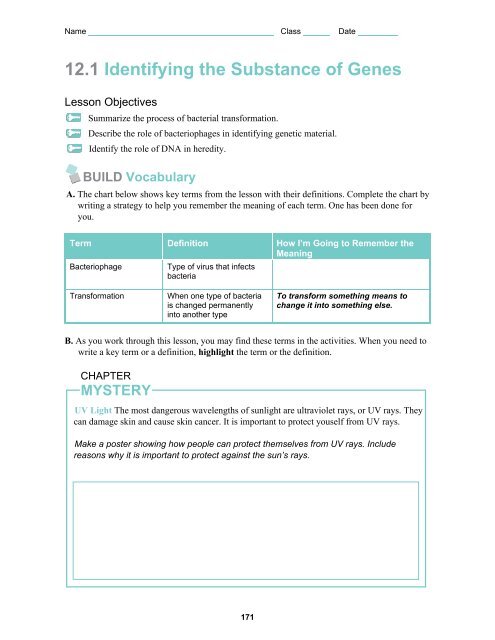 12.1 Identifying the Substance of Genes