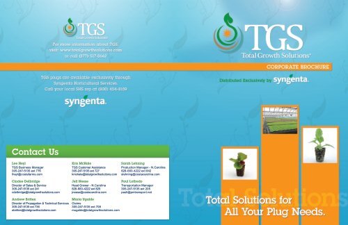 TGS Product Brochure - Total Growth Solutions