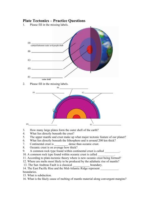 Plate tec practice questions.pdf - Mid-Pacific Institute