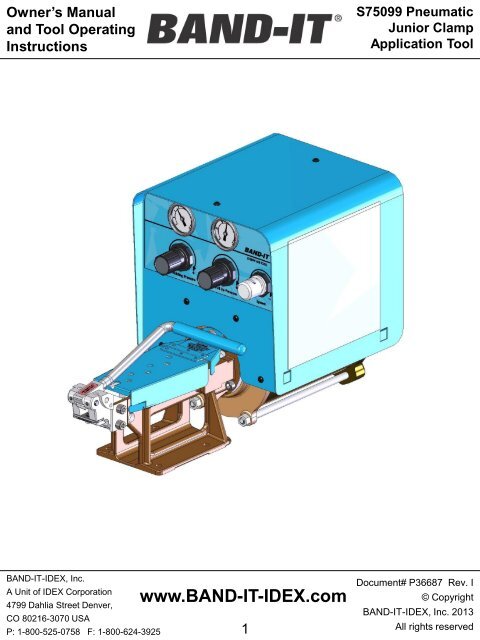 S75099 Pneumatic Junior Clamp Application Tool - Band-It