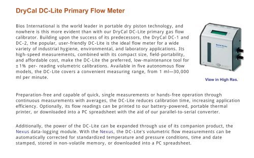 DryCal DC-Lite Primary Gas Flow Calibrator - Field Environmental ...