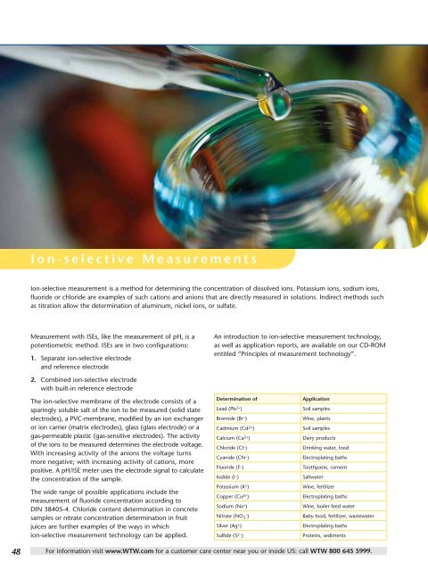 WTW Lab Catalog 2012, ISE - Xylem Analytics