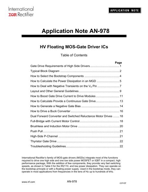 Application Note AN-978 - Free