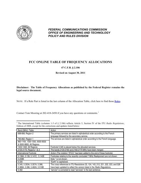 FCC ONLINE TABLE OF FREQUENCY ALLOCATIONS.pdf - N3UJJ