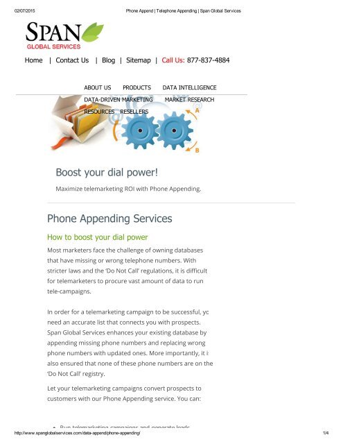 Targeted Phone Appending from Span Global Services