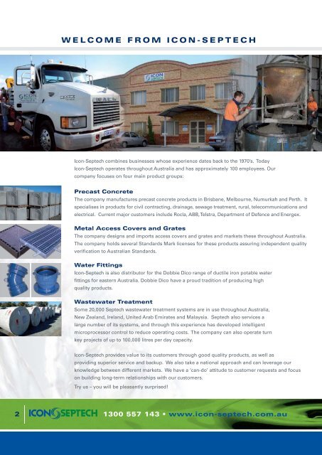 WELCOME FROM ICON-SEPTECH