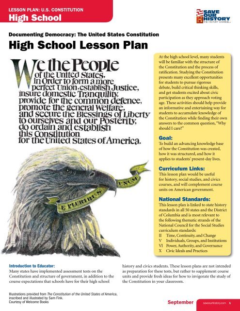 High School Lesson Plan