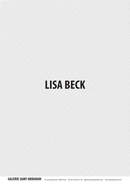 LISA BECK - Galerie Samy Abraham
