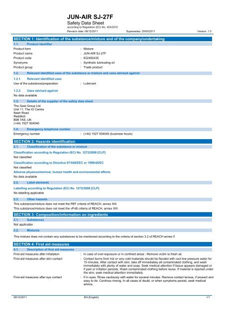 JUN-AIR SJ-27F - Lion Picture Framing Supplies Ltd