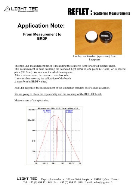 BRDF Measurements - Light Tec