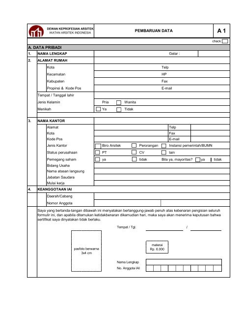 LEMBAR PEMERIKSAAN PERMOH