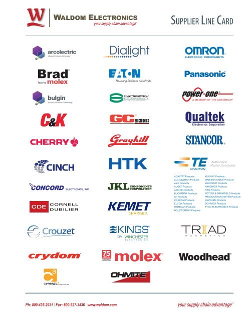 Line Card (PDF) - Waldom.com