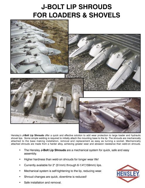 J-bolt Loaders '06.indd - Hensley Industries, Inc.