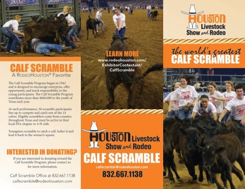 CALF SCRAMBLE - Houston Livestock Show and Rodeo