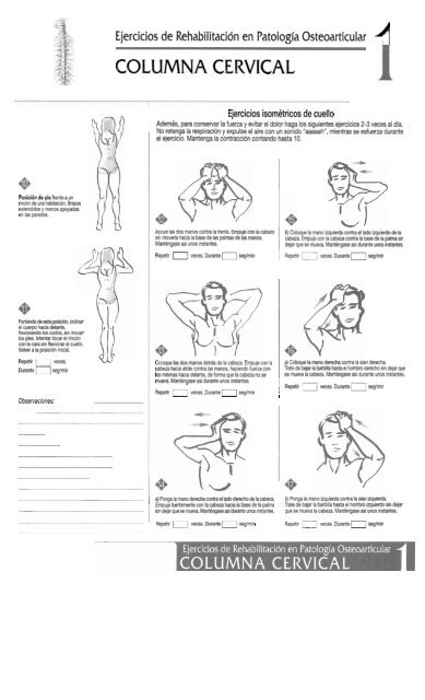 Programas De Ejercicios Para Columna Cervical
