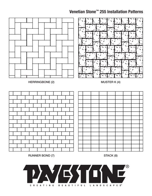 Venetian Stoneâ ¢ 255 Installation Patterns - Pavestone