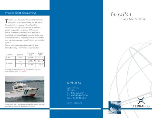TerraPOS Precise Point Positioning - Geocomp Systems