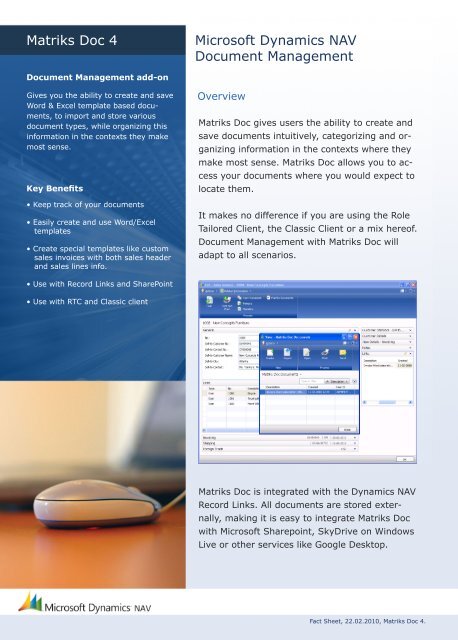 Microsoft Dynamics NAV Document Management Matriks Doc 4