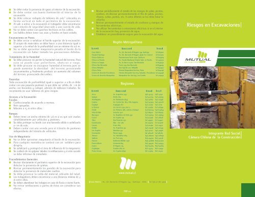 Riesgos en Excavaciones - Mutual de Seguridad