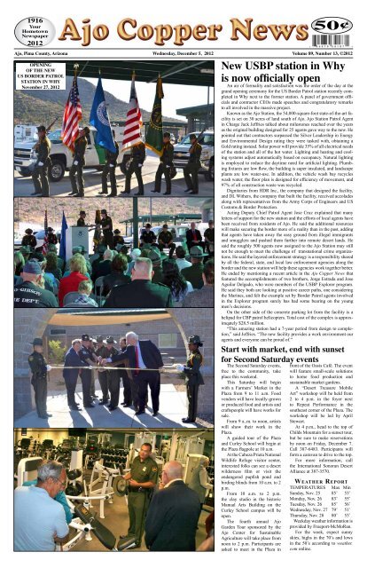 December 5, 2012 - Ajo Copper News