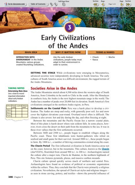 Early Civilizations of the Andes