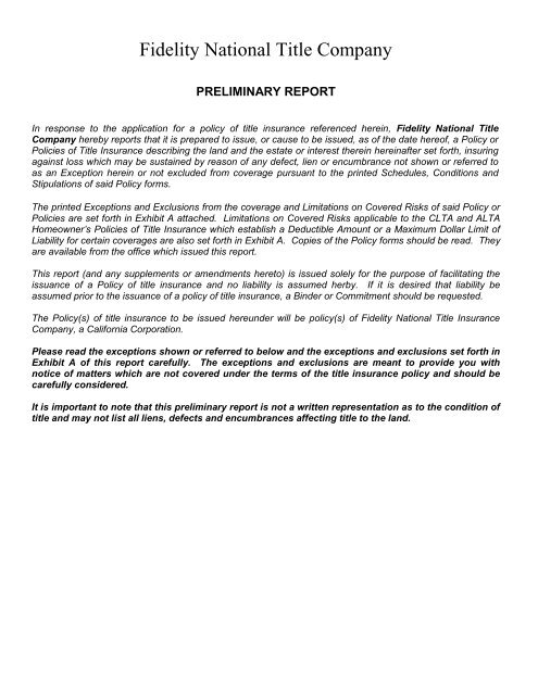 Fidelity National Title Company