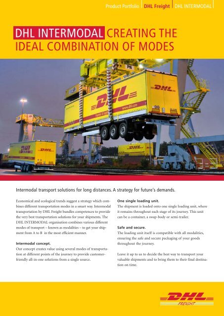 Download DHL Intermodal Brochure