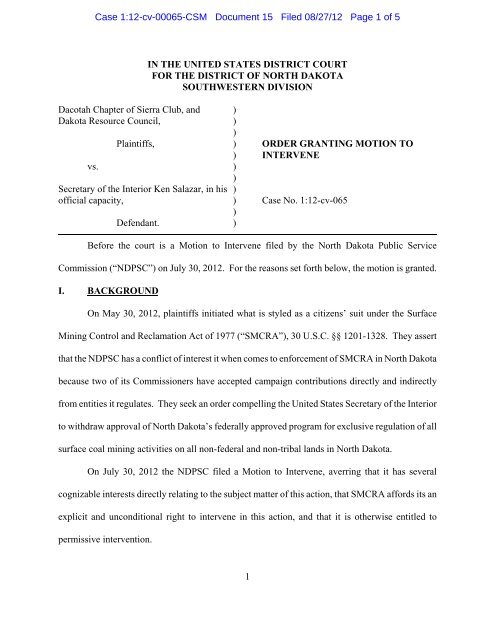 Order-Granting-Motion-to-Intervene-by-NDPSC - Kevin Cramer for ...
