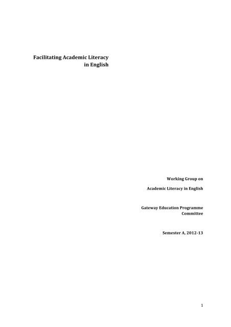 Academic Literacy Exercises (PDF) - Glia