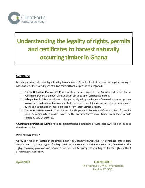 Timber Rights and Felling Permits in Ghana-2013.pdf - ClientEarth