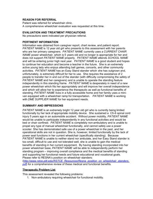 LMN Sample for C400 VS Jr Stander - Permobil