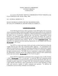 FORM 1 - Public Service Commission of West Virginia