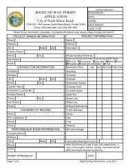 Permit Application - City of North Miami Beach