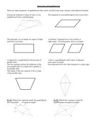 PROPERTIES OF QUADRILATERALS - LAVC Math Department