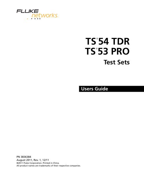 TS54 Manual - Datacomtools