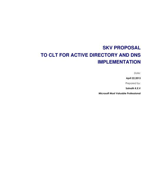 Active Directory and DNS Design - Windows Architecture