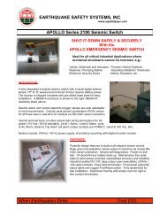 APOLLO Series 2100 Seismic Switch - Earthquake Safety Systems ...