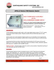 MASTER SEISMIC CONTROLLER Model MSC–W - Earthquake ...