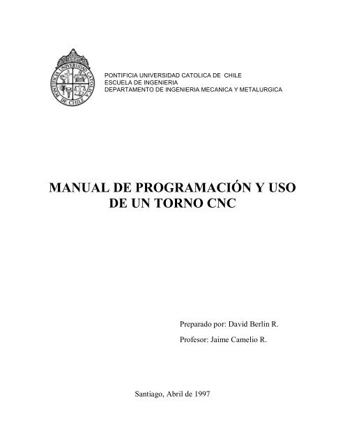 MANUAL DE PROGRAMACIÃ N Y USO DE UN TORNO CNC
