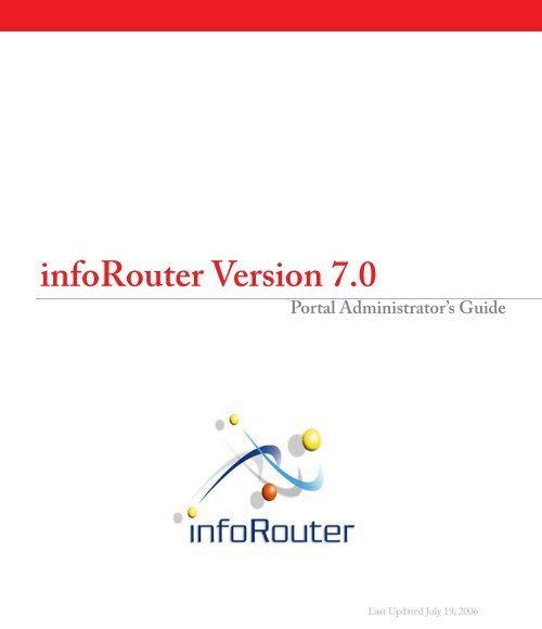 Portal Administrators Guide - infoRouter