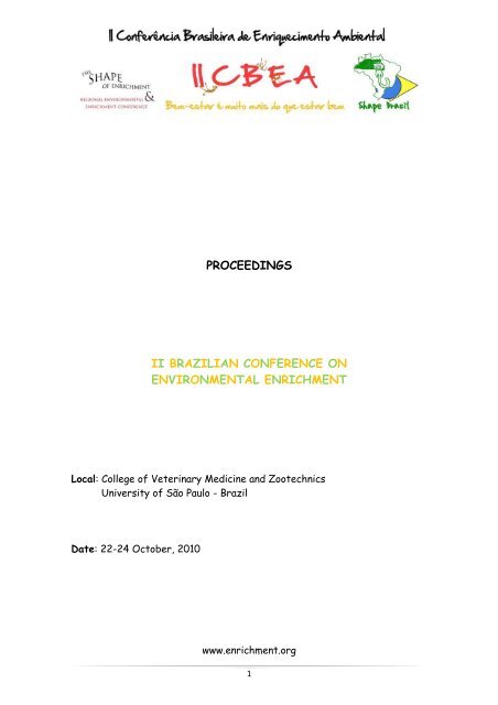 II CBEA abstracsts - The Shape of Enrichment