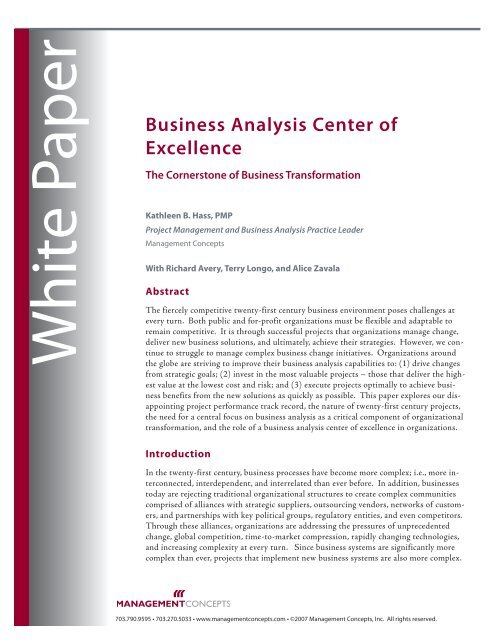 Business Analysis Center of Excellence - St Louis IIBA Chapter