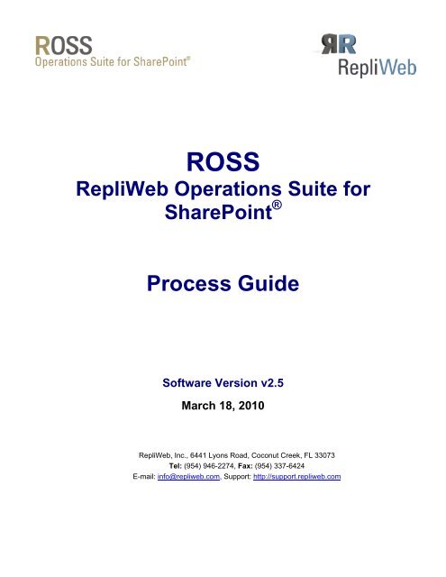 ROSS Processes Guide - Attunity