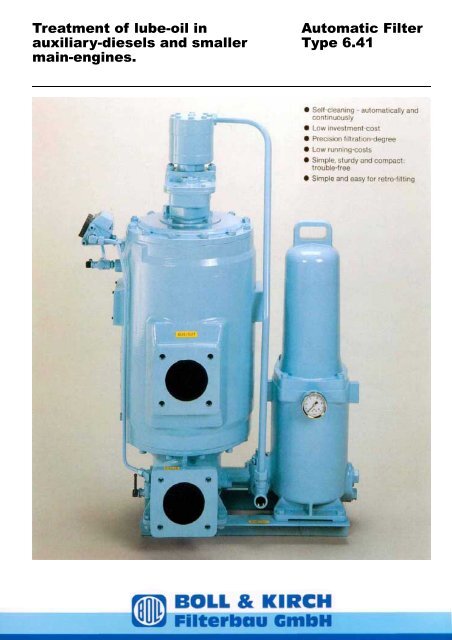 BOLL SELFCLEAN TYPE 6.41 - BOLLFILTER - Protection Systems
