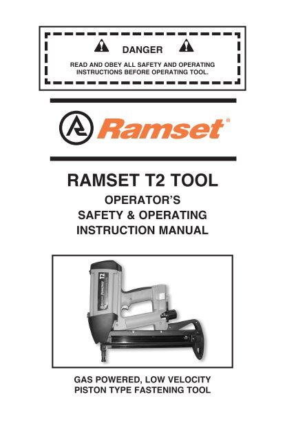 RAMSET T2 TOOL - Ramset Fastening Systems